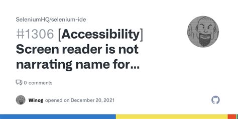 Accessibility Screen Reader Is Not Narrating Name For Target In Page