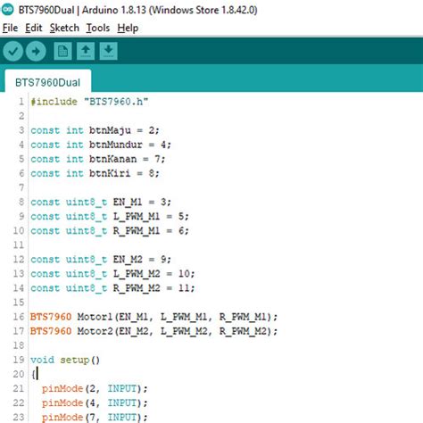 Jual Source Code Program Arduino Dengan Bts7960 Motor Driver Kota