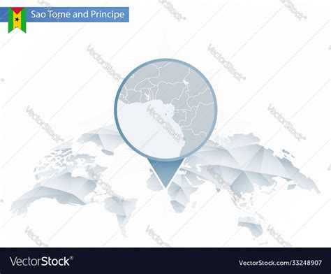 Abstract Rounded World Map With Pinned Detailed Vector Image