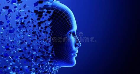 Digital Transformation Ai Artificial Intelligence In Human Face Head