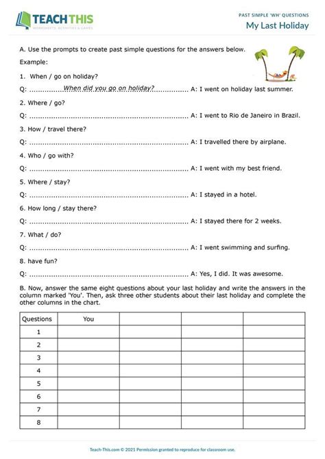 Past Simple Wh Questions Grammar Activities Worksheets Wh Questions Past Past Simple Wh Questions Grammar Activities Worksheets Wh Questions Past