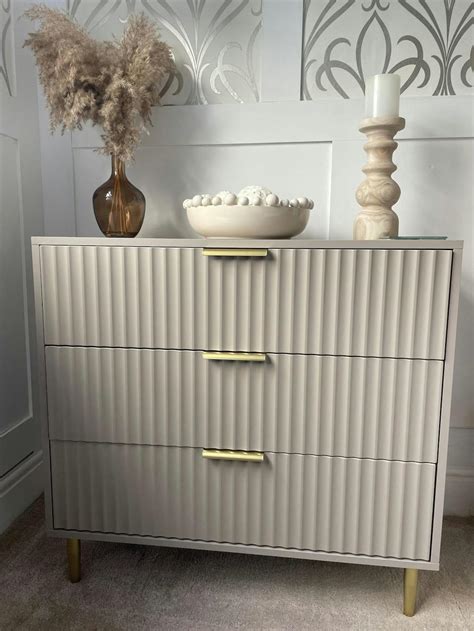 Evie 2 Drawer Bedside Table Taupe Dusk