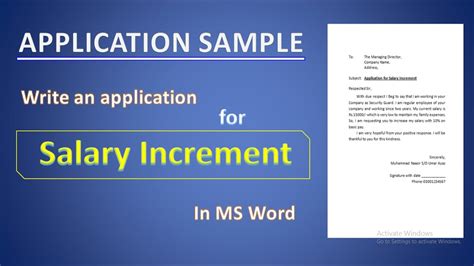 Application For Salary Increment Salary Increment Request Letter In