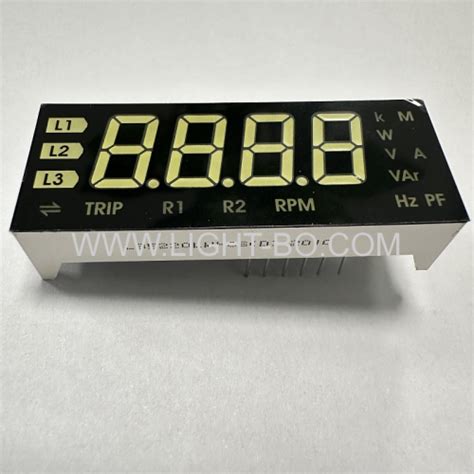 Customized Ultra Bright White 7 Segment Led Display 4 Digit 12mm Common Cathode For Multimeter