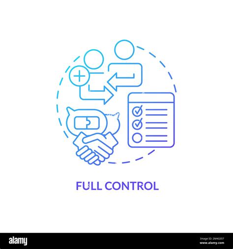 Full Control Blue Gradient Concept Icon Stock Vector Image And Art Alamy