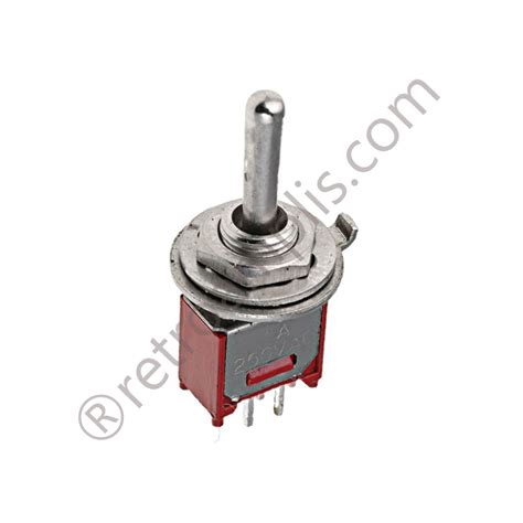 DPDT ON ON Red Subminiature Toggle Switch MTS 202 Retroamplis
