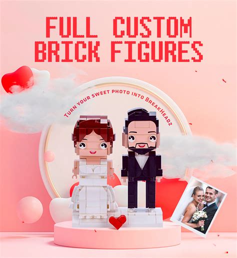 50off ️ Custom 2 People Fully Body Brick Mini Figures Hicustore
