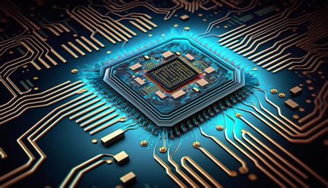 Premium Photo Computer Integrated Microchip Background