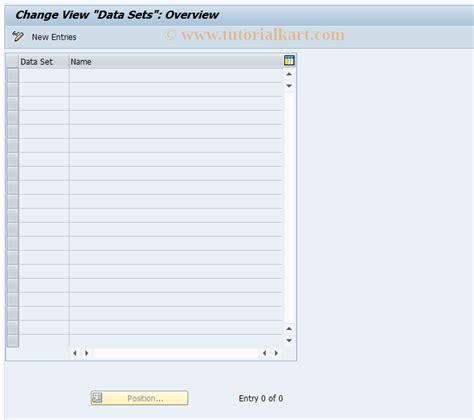 REGC SAP Tcode Data Sets Transaction Code