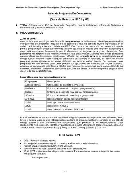 Entorno De Netbeans Pdf Entorno De Desarrollo Integrado Java Lenguaje De Programación