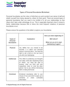 Codependency Boundaries Worksheet HappierTHERAPY