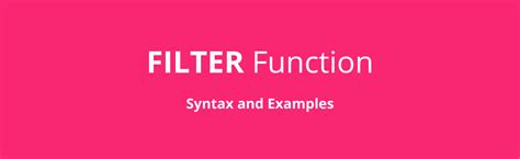 Filter Function Spotlight