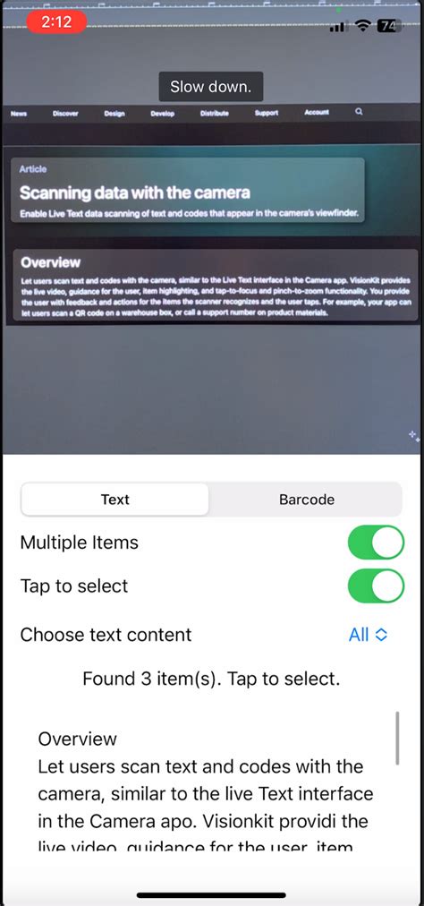 live data scanning on ios a quick look at apple s visionkit framework