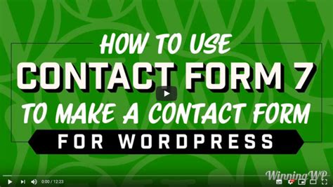 How To Use Contact Form A Quick Video Tutorial