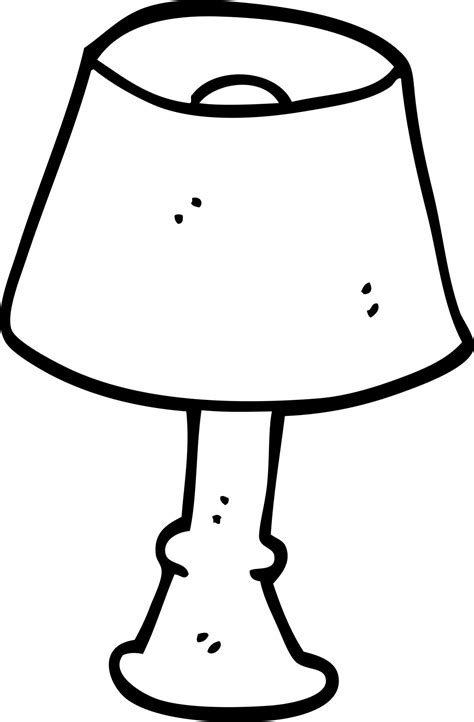 Line Drawing Cartoon Regular Lamp 12240088 Vector Art At Vecteezy
