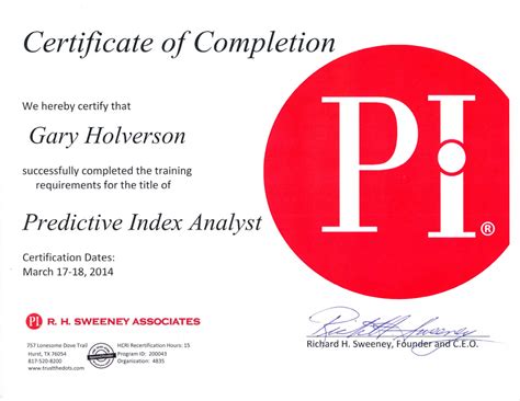 2014 Predictive Index Analyst Certification L Ppt