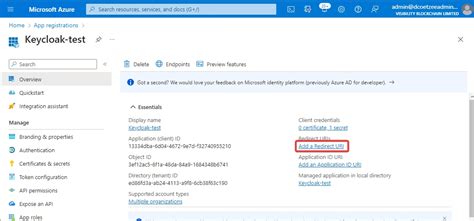 Using Azure Ad As Keycloak Identity Provider User Docs