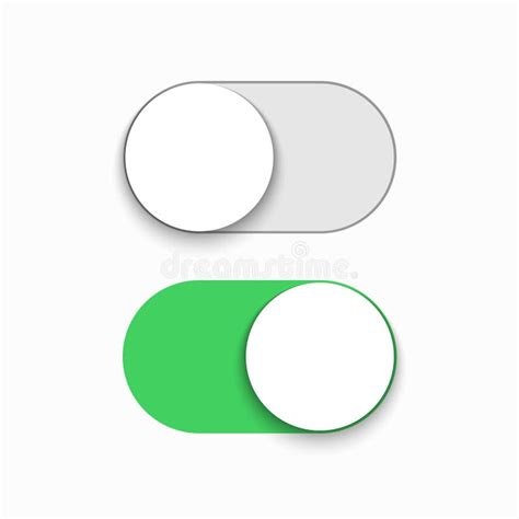 Vector Modern Green Slider Button On White Background Stock Vector Illustration Of User Push