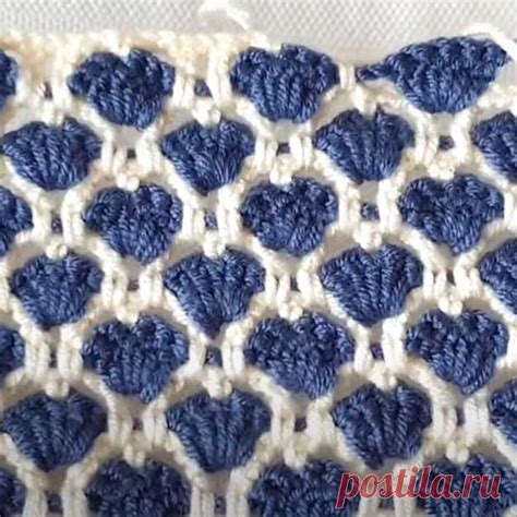 Как связать двухцветный узор крючком Вязание узоры Постила