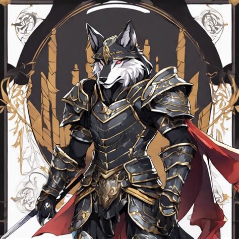 Anthro Wolf In Medieval Armor Furryai
