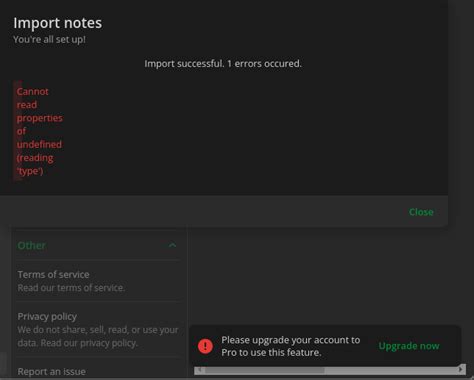 Notesnook Fails To Import Notesnookzip From Jex Due To Not Failing To Read The Property Type
