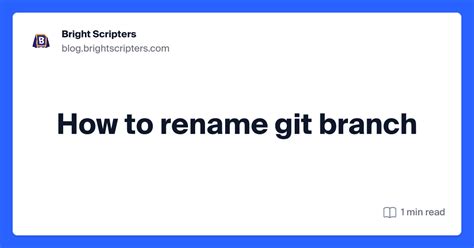 git branch rename