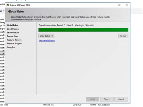 Uninstallting Microsoft SQL Server