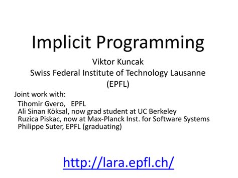 Int Lab For Automated Reasoning And Analysis Lara