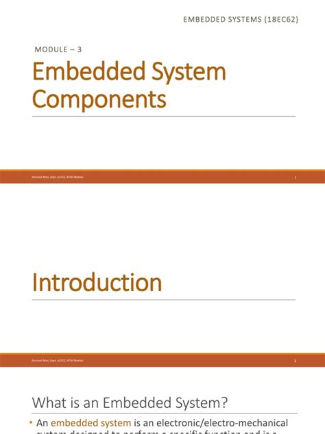 embedded systems 18ec62 embedded system components module 3 pdf random access memory