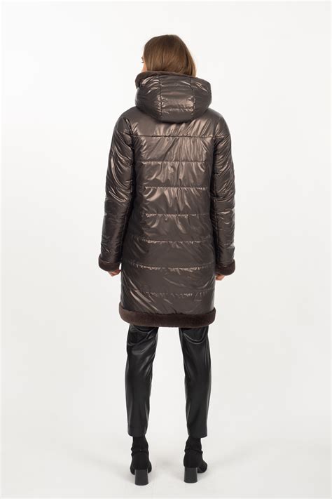 Двостороння еко шуба в коричневому кольорі Світ Шкіри та Хутра