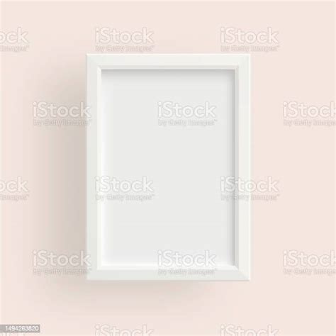 밝은 배경에 흰색 사실적인 직사각형 빈 프레임입니다 빈 사진 프레임 모형 템플릿입니다 0명에 대한 스톡 벡터 아트 및 기타