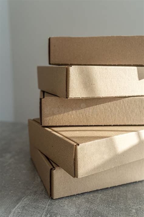 Stack Of Flat Packed Self Stock Image Image Of Brown 351329991
