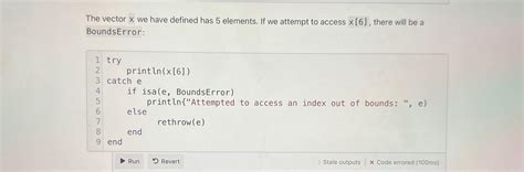 Solved The Vector X ﻿we Have Defined Has 5 ﻿elements If We