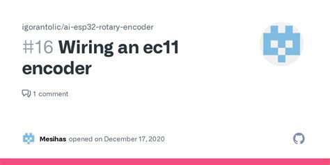 wiring an ec11 encoder · issue 16 · igorantolic ai esp32 rotary encoder · github