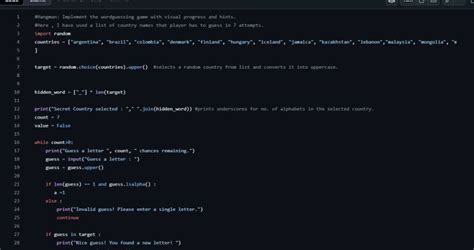 Pythondevelopment Gamedevelopment Hangmangame Python Coding Internshipexperience