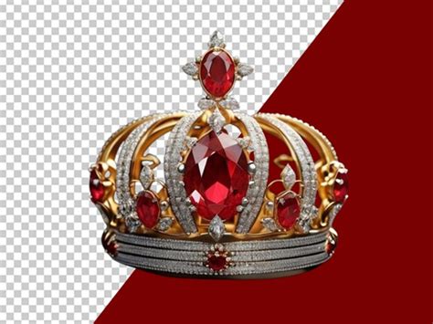 Premium Psd 3d Diamond Ruby Crown