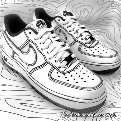 Nike Air Force 1 Coloring Pages Free And Printable