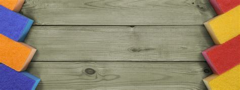 나무 배경에 부엌 스폰지가 있는 배너 공간을 복사합니다 평면도 0명에 대한 스톡 사진 및 기타 이미지 0명 가사 집안일 가정 생활 Istock