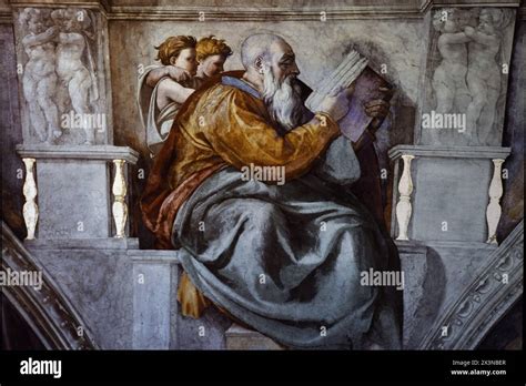 Man Reading Book With Cherubs Taken In 1992 Sistine Chapel Apostolic