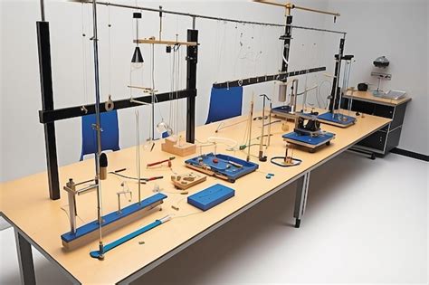 Premium Photo Illustrate A Physics Lab Setup With Pendulums Magnets And Other Experimental