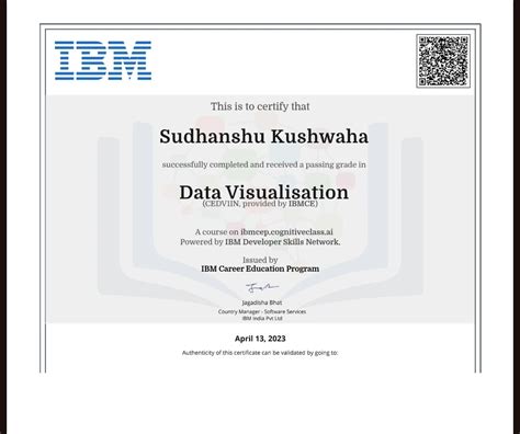 sudhanshu kushwaha on linkedin completed data visualisation program