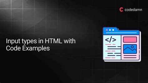 Input Types In Html With Code Examples