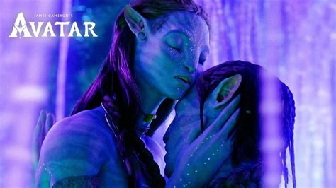 Jake And Neytiri Kiss Under The Tree Of Voices Avatar 4k Movie Clip Youtube Female Movie