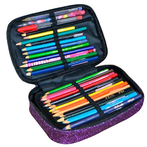 Estojo Escolar Box Glitter Cores A Sua Escolha Yepp Papelaria Barão