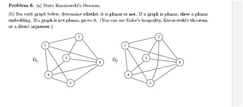 solved problem 6 a state kuratowski s theorem b for