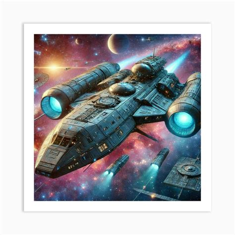 Celestial Class Exploration Ship Converted Art Print By Acedragon Fy