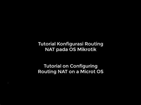 Tutorial Mikrotik