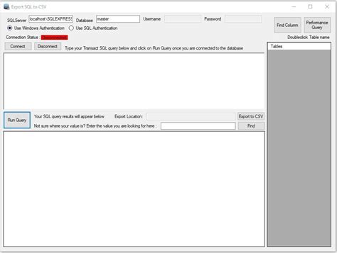 Updated The Sql Query Tool To Find Columns And The Values You Need Without Scouring Through The