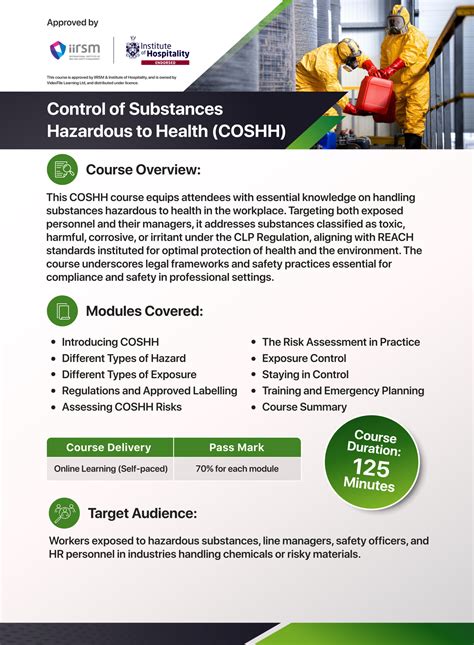 Control Of Substances Hazardous To Health Coshh Study 365