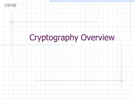 Pdf Cryptography Overview Stanford University · Cryptography